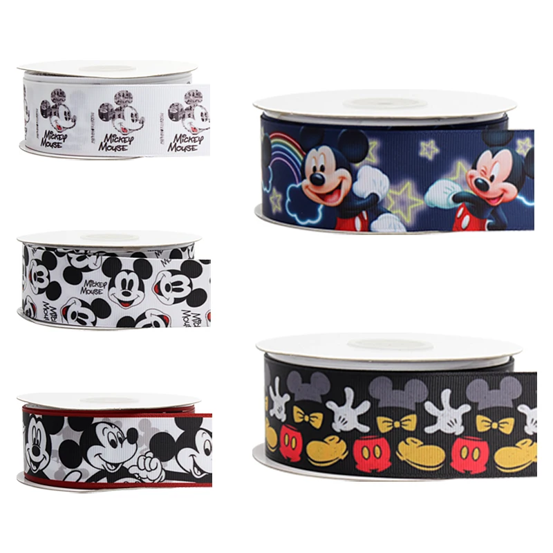 Mickey Minnie Grosgrain Ribbon | Grosgrain Ribbon Cartoon 50yds - 25mm ...