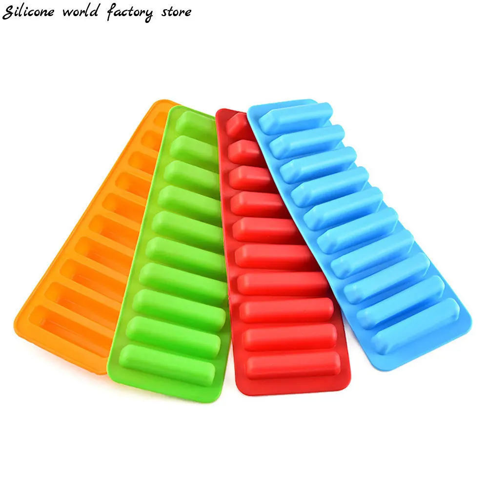 Silicone World 10 Hole Finger Shape Cylinder Silicone Ice Cube Mold ...