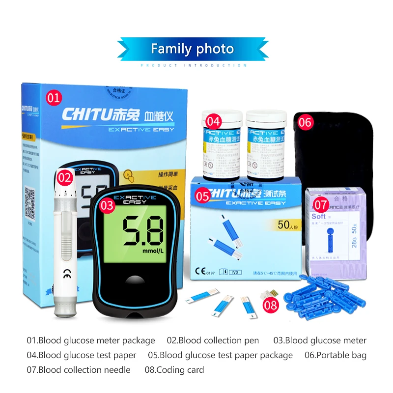 Glucometer-Diabetes-Tester-Blood-Sugar-Monitor-50-Test-Strips-Lancets ...