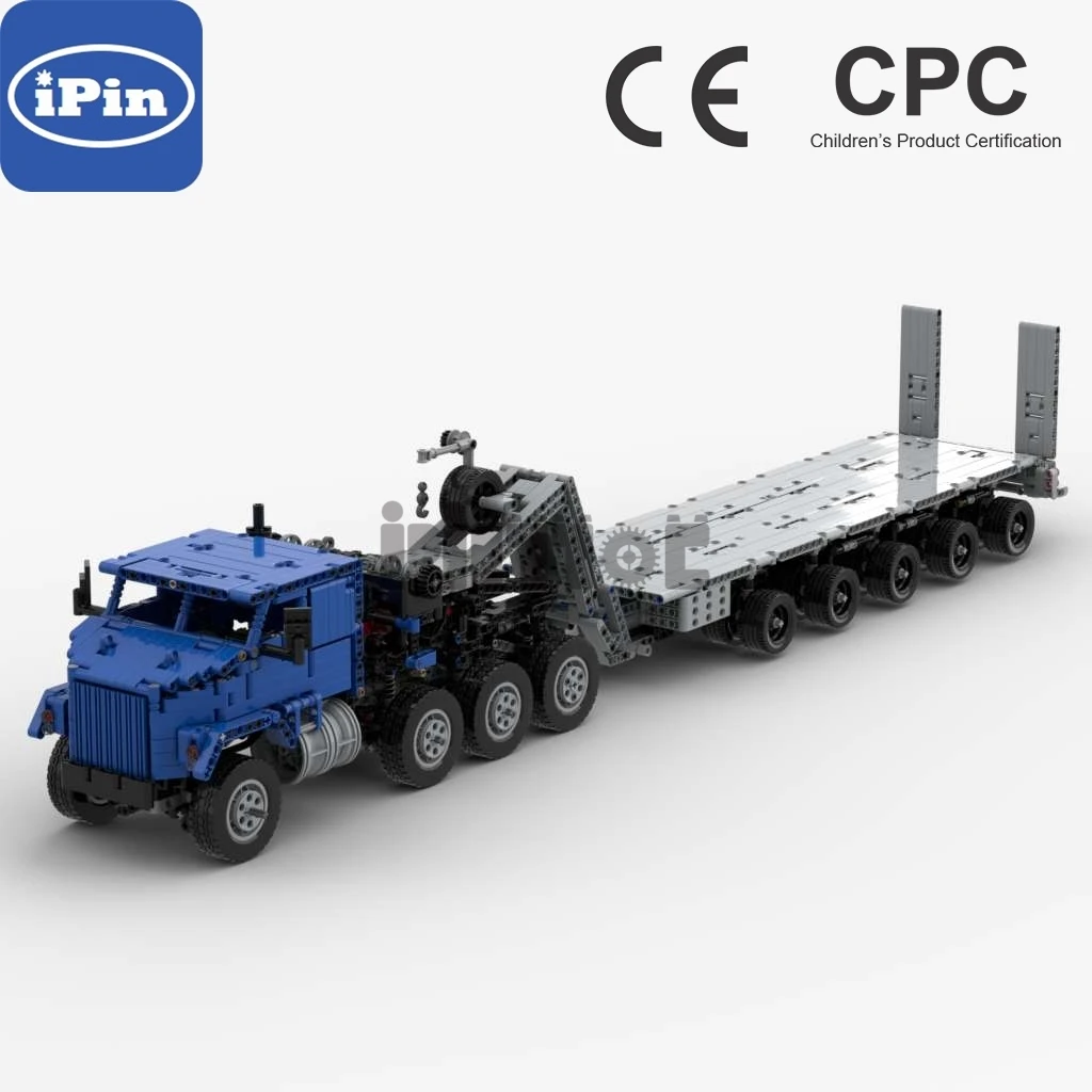 Moc 95000 Oshkosh m1070 / M1000 heavy tractor trailer 2437pcs Boy Gift ...