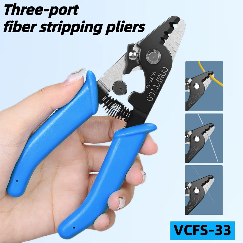 Comptyco Vcfs-33 Three-port Fiber Stripping Pliers Ftth Tools Fiber ...