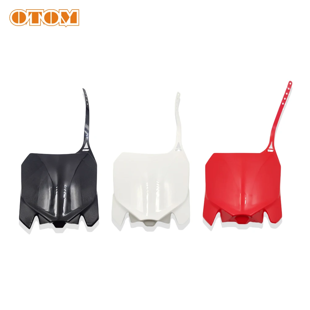 OTOM-For-Honda-Front-Number-Plates-Name-Plate-White-Red-Motorcycle ...