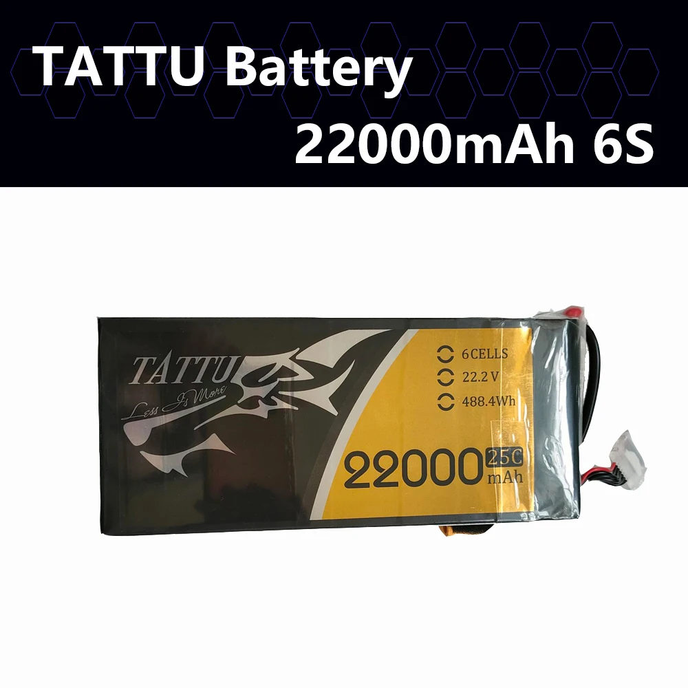TATTU 22000mAh 25C Lipo Batteries 6S 22.2V 22.8V Plus Smart RC Battery ...