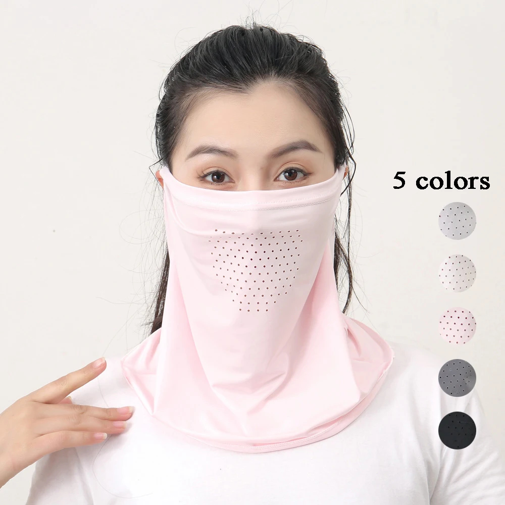 New-Women-UV-Protection-Neck-Scarf-Ice-Silk-Face-Mask-Cover-Outdoor ...
