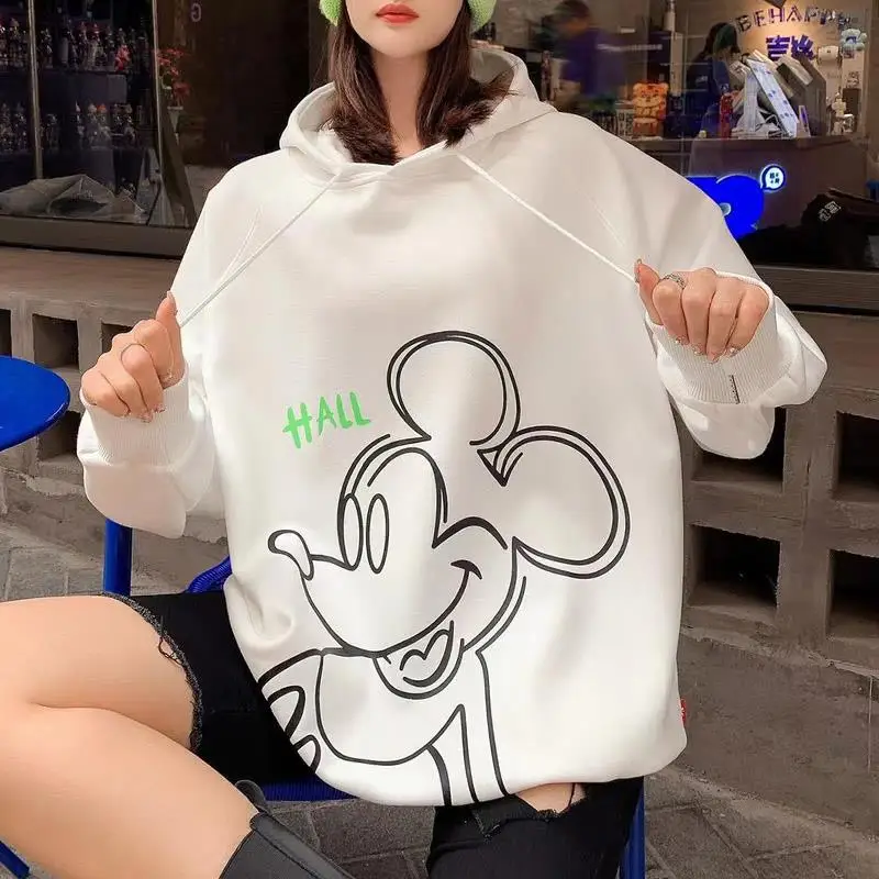 Disney Mickey Mouse Hoodies Autumn Winter Women Cute Pullover Out Coat ...