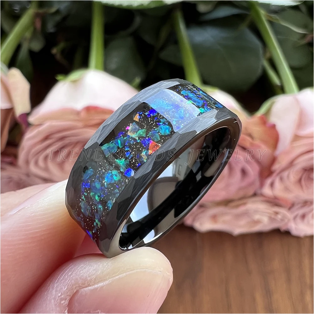 Black Opal Rings For Men