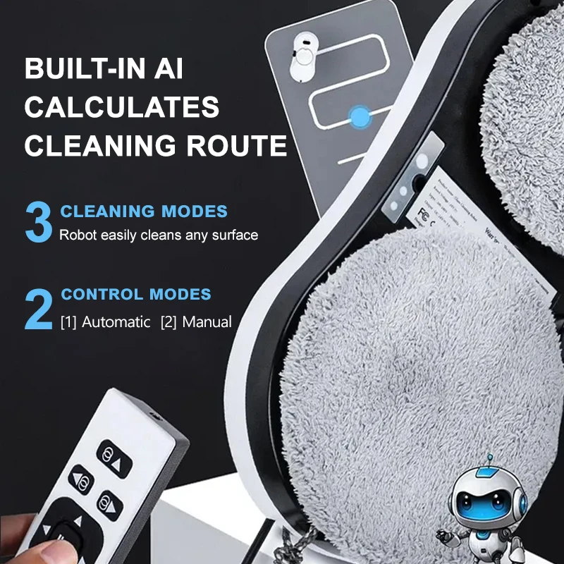 Window Cleaner Robot ,High Vacuum Suction, Laser Sensor, Home Wall ...