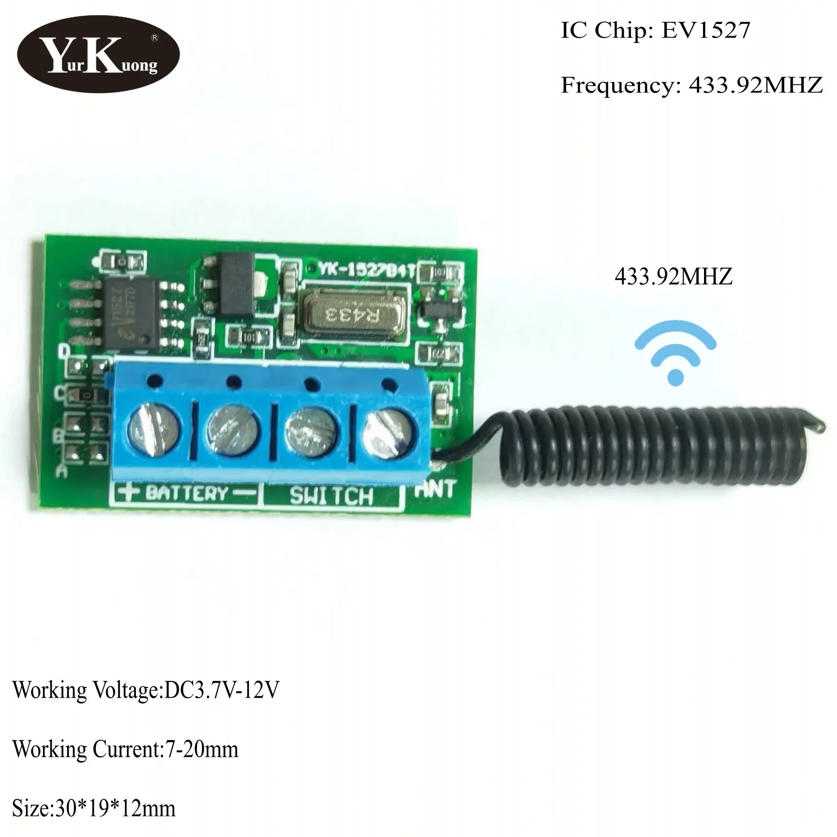 RF-Remote-PCB-Board-1527-433-92MHZ-Transmitter-mini-remote-control ...