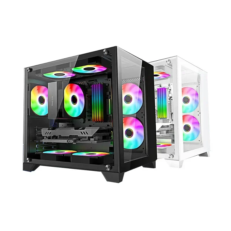 DIY-MATX-PC-Case-Desktop-MINI-Gaming-Cabinet-120-240-Water-Cooler-ITX ...