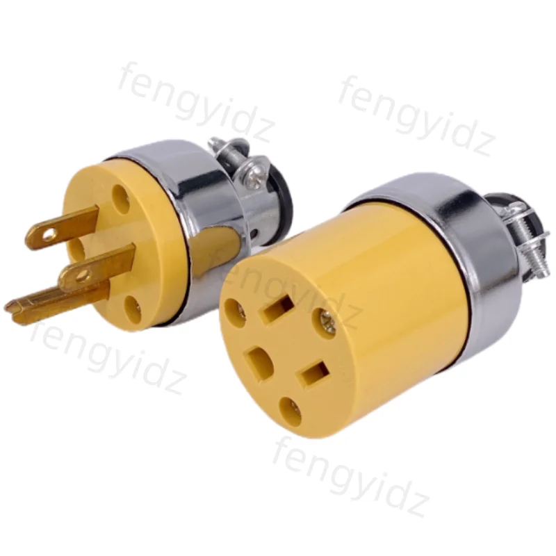 America-L5-15P-L5-15R-US-Connector-15A-Extension-Tripolar-Wired ...