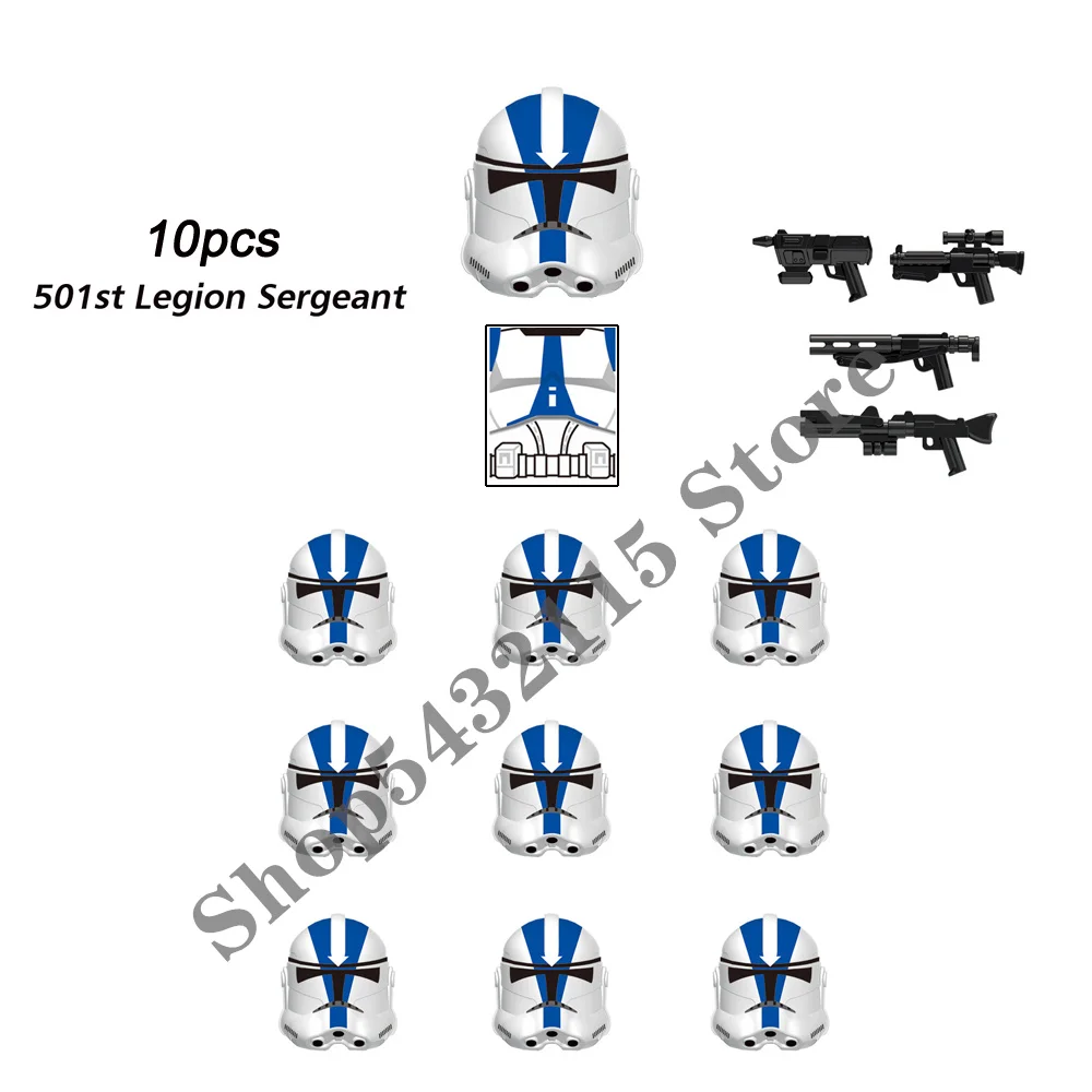 Disney 10 pçs 501st legion clone trooper rex 327th 22th ataque batalhão ...