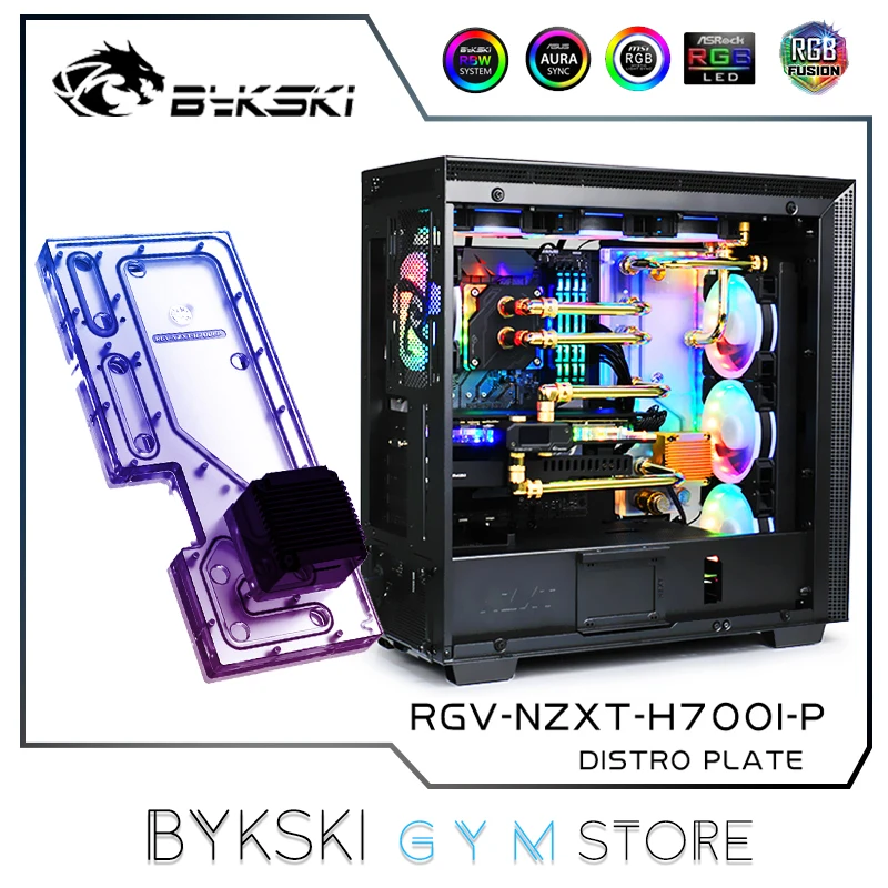 Bykski Distro Plate For NZXT H700I Case,Waterway Board Kit For Single ...