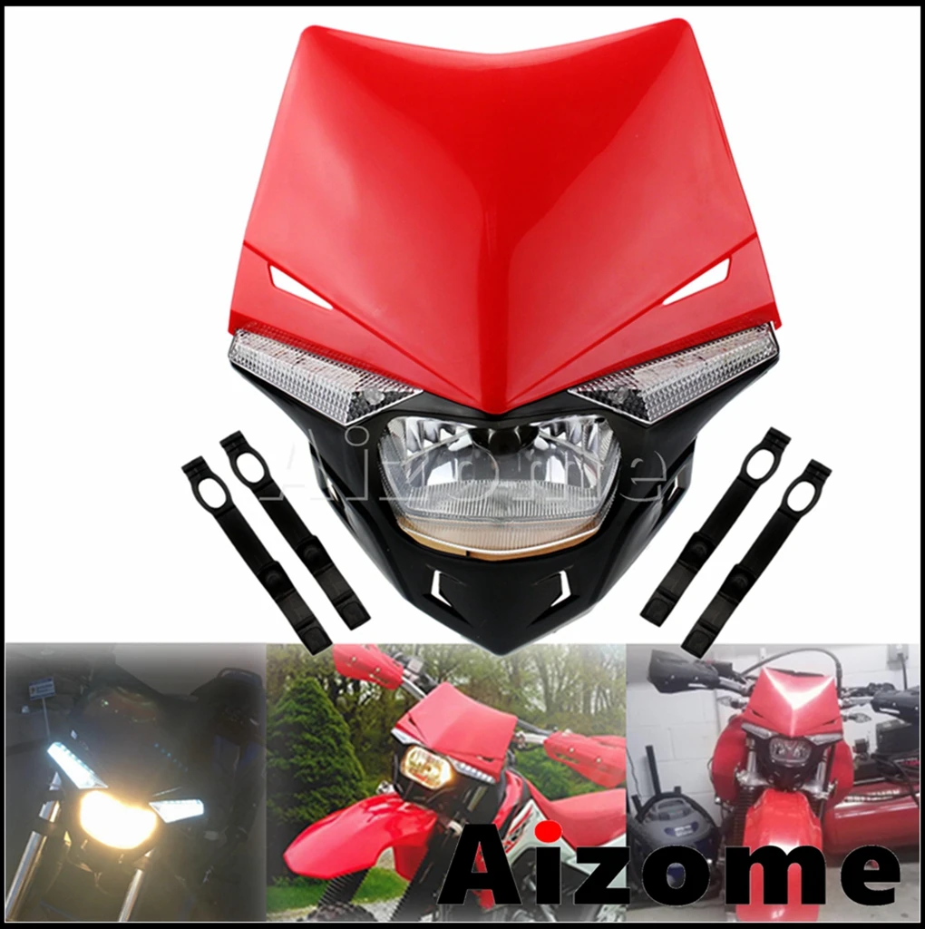 Motocross Led Head Light Enduro Headlamp Dirt Bike Supermoto Headlight ...