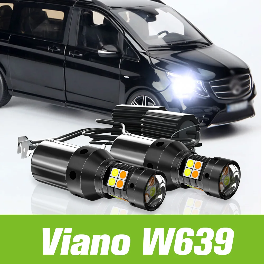 2pcs For Mercedes Benz Viano W639 Dual Mode LED Turn Signal+Daytime ...