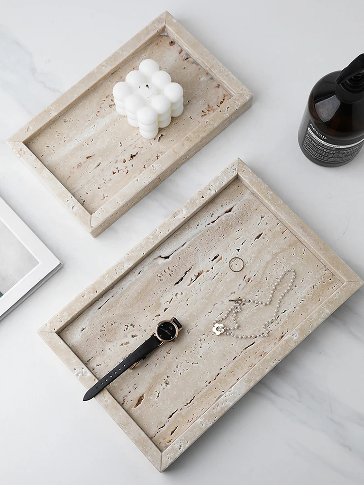 Minimalism-Marble-Tray-for-Perfume-Candles-Jewelry-Travertine-Stone ...