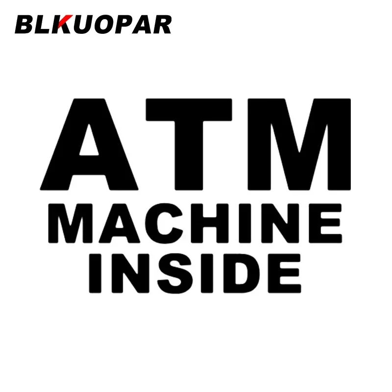 BLKUOPAR ATM Machine Inside Car Sticker Funny Waterproof Decals ...