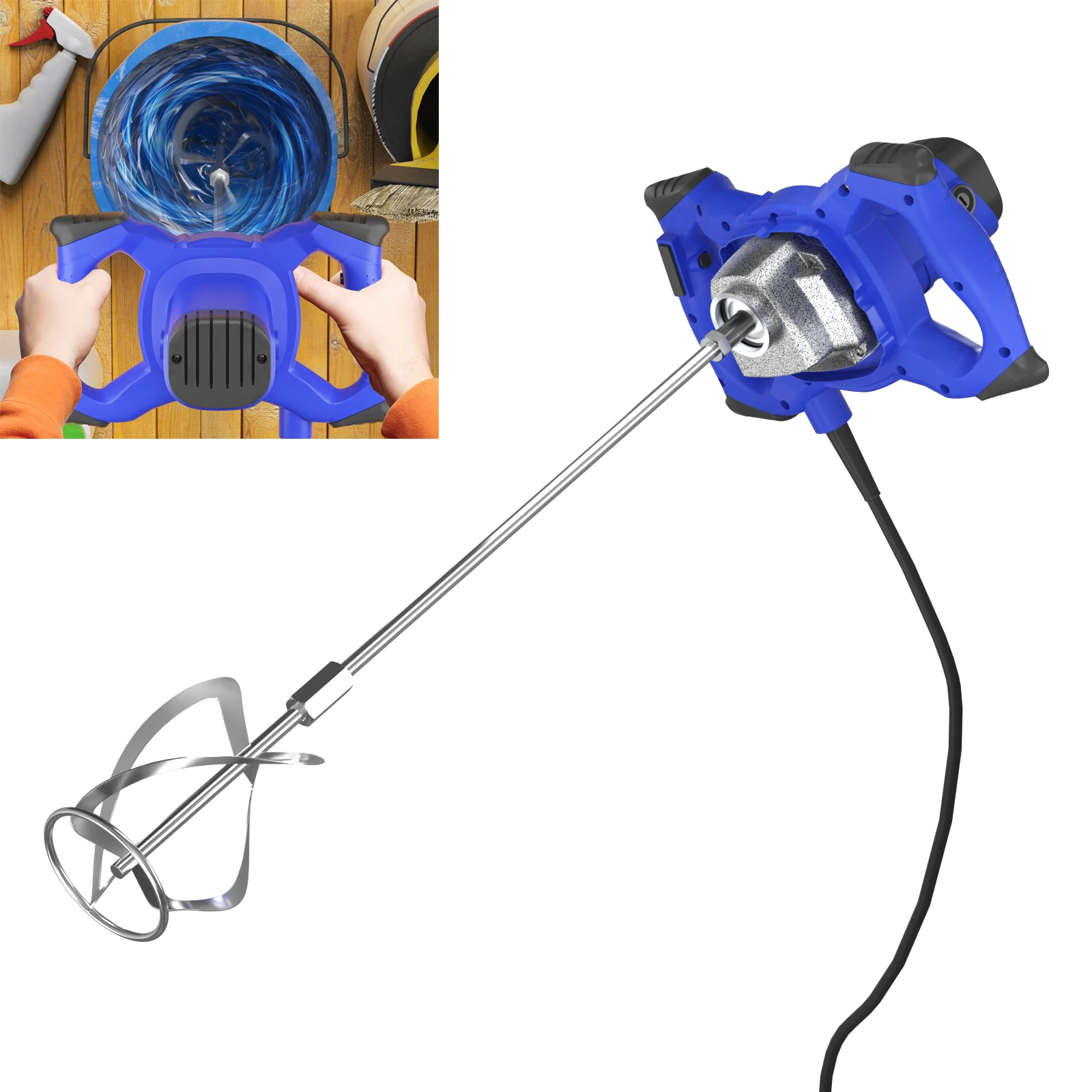 2800W Handheld Paddle Mixer - 6-Speed Electric Mortar Mixer For ...