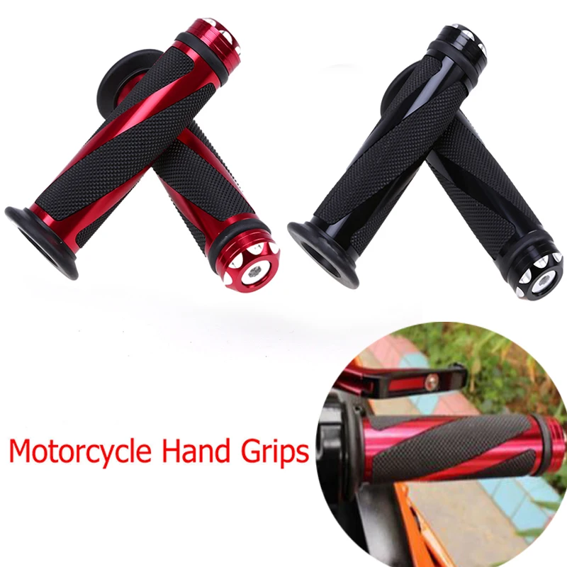 2PCS-Motorcycle-Motocross-22mm-7-8-Handlebar-Handle-Hand-Bar-Grips-Anti ...