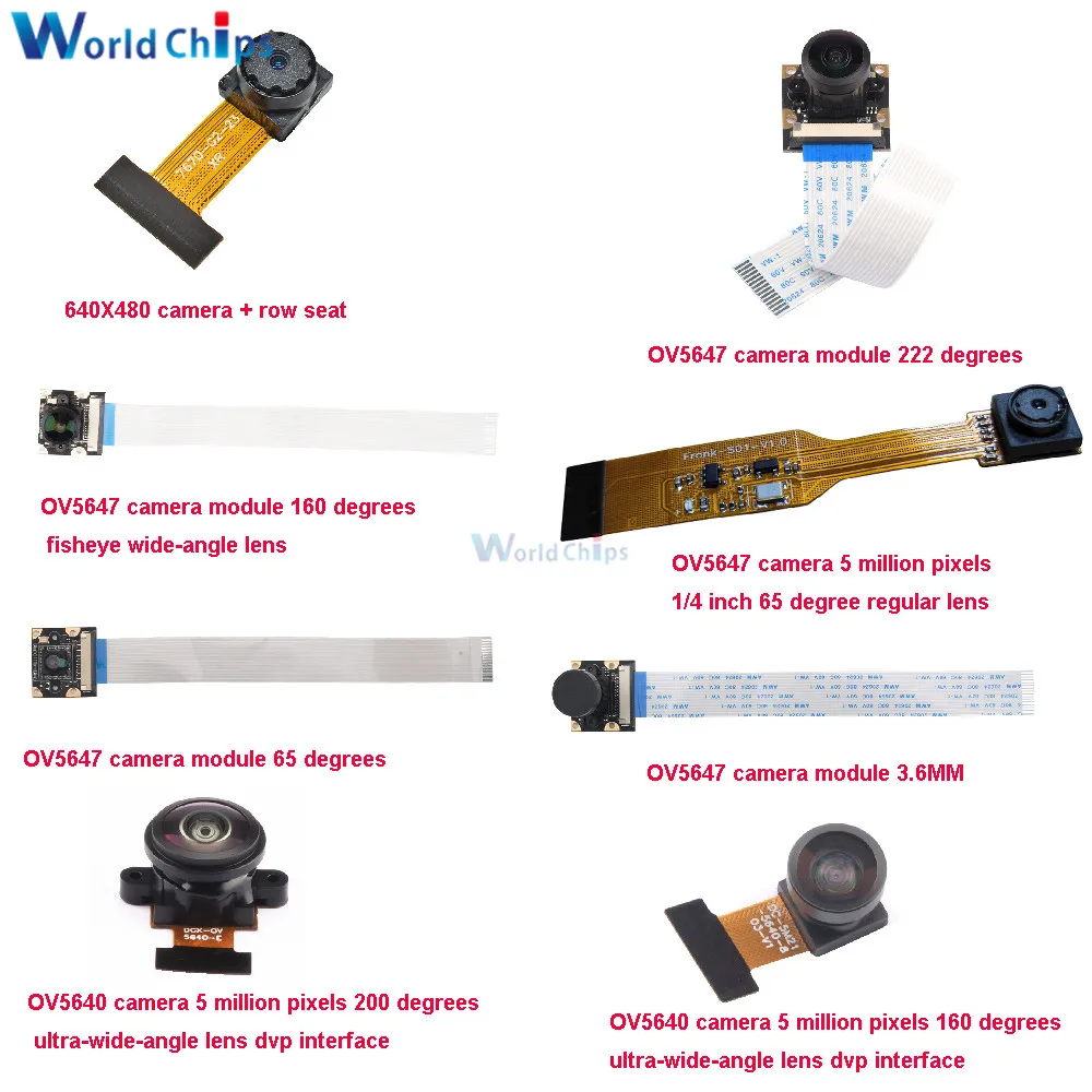 OV2640-OV5640-OV5647-Camera-Module-for-ESP32-CAM-66-68-120-160-Degree ...