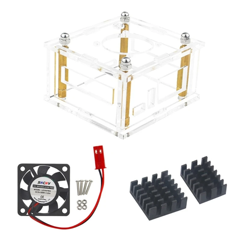 Acrylic-Enclosure-Box-Cooling-Fan-for-Orange-Pi-Zero-3-Development ...