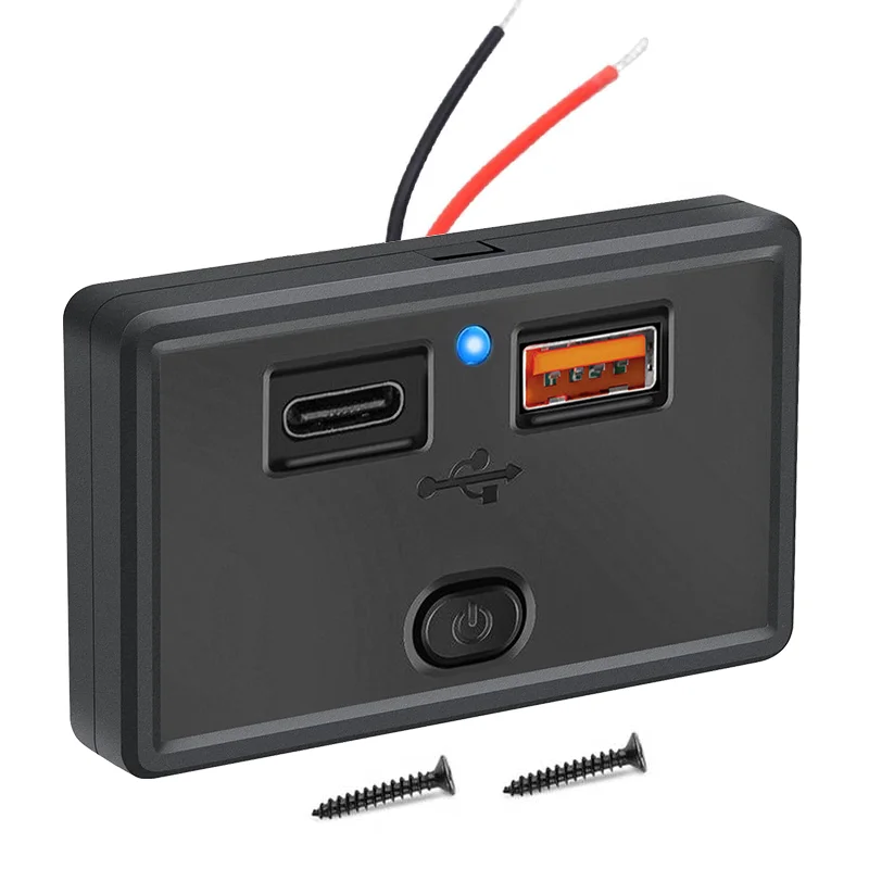 12V/24V Auto Usb Oplader Socket Pd3.0 & Qc3.0 18W Usb Stopcontact ...