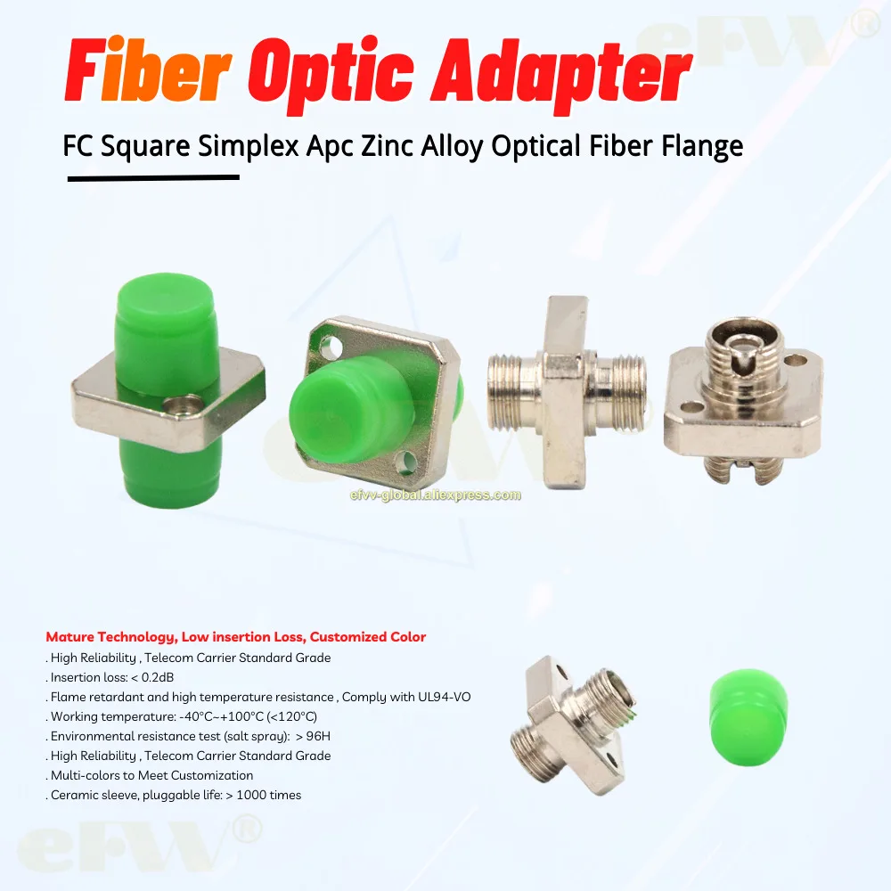 10pcs-Fc-Square-Simplex-Apc-Zinc-Alloy-Green-Dust-Cap-Optical-Fiber ...