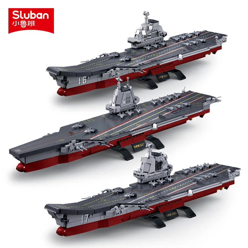 SLUBAN Military Serie 1/700 Scale PLA .NAVY Shandong Fujian Liaoning ...