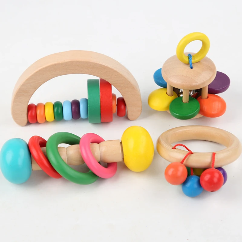 1pc-Baby-Toys-Beech-Wooden-Rattle-Hand-Bells-Toys-Of-Newbron-Montessori ...