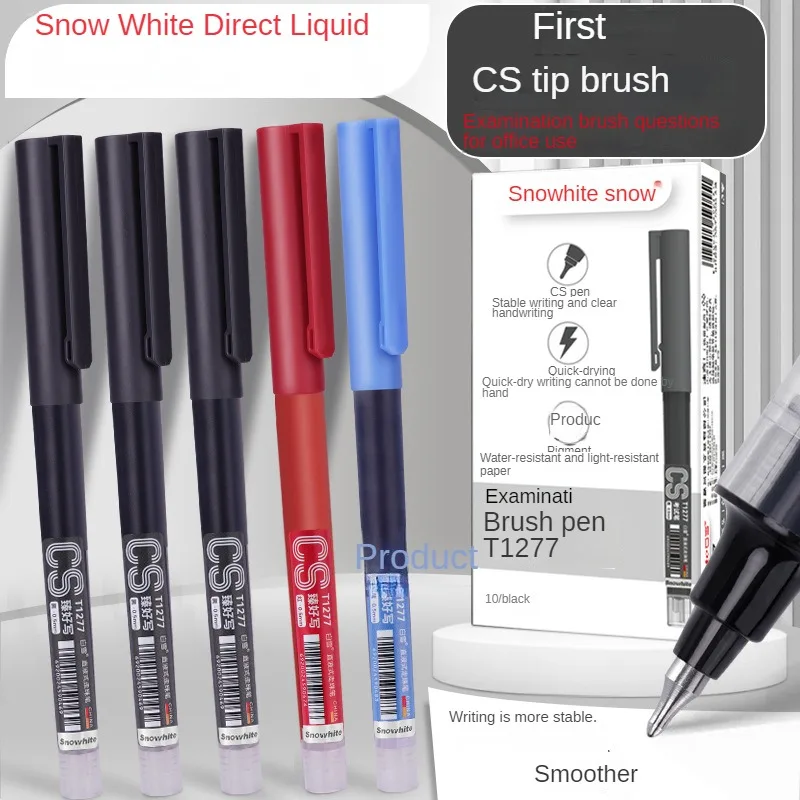 10Pcs-Straight-liquid-ballpoint-pen-Gel-Pens-Straight-Liquid-Ballpoint ...