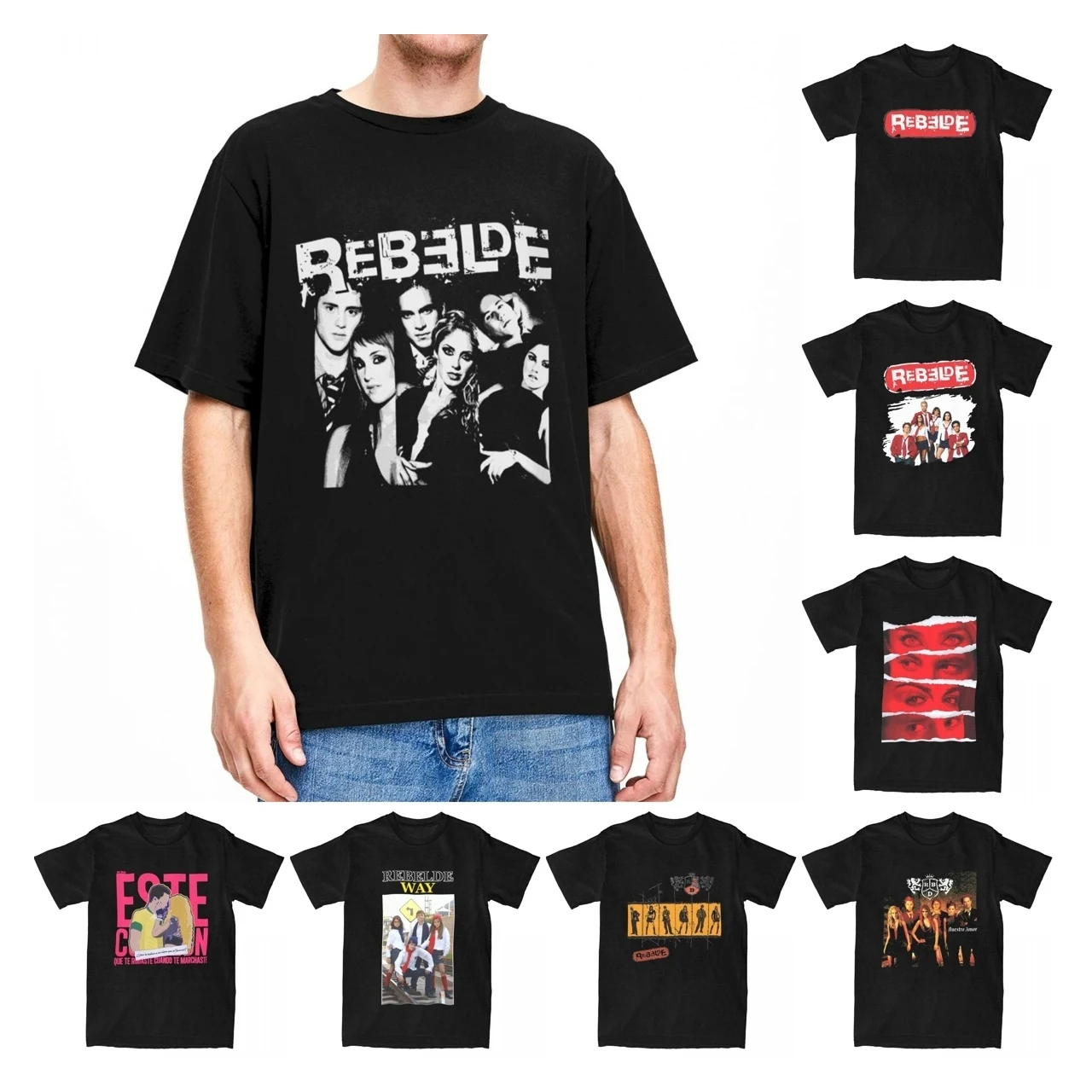 Rebelde-RBD-masculina-camisetas-TV-Show-Series-telenovela-mexicana ...