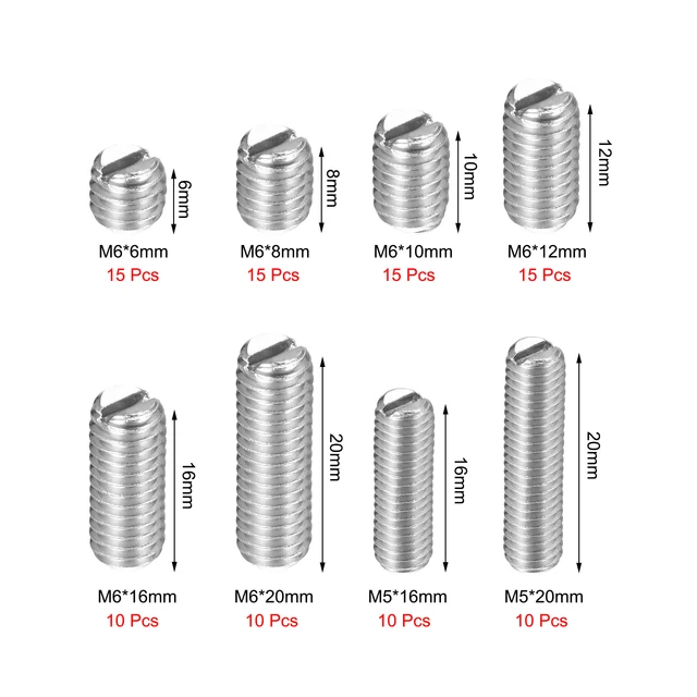 Set Screws X 25mm Slot Cone Point Stainless Steel A4 DIN, 55% OFF