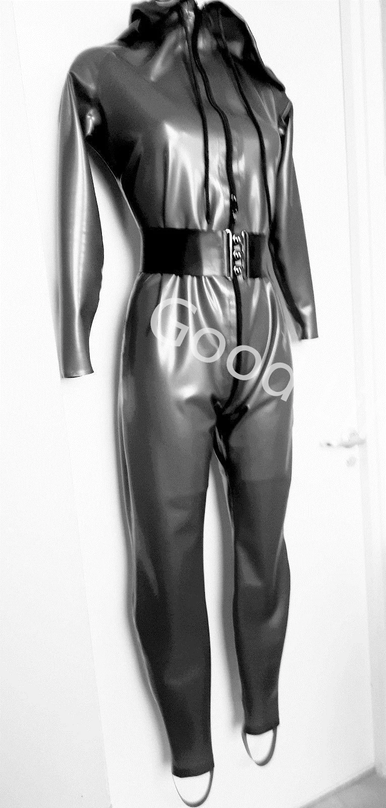 Latex-Fetish-Catsuit-Latex-Male-loose-Catsuit-With-Cloak-Hat-Rompers ...
