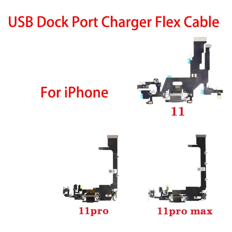Charging Flex Cable For iPhone 11 Pro Max USB Plug Charger Port Dock ...