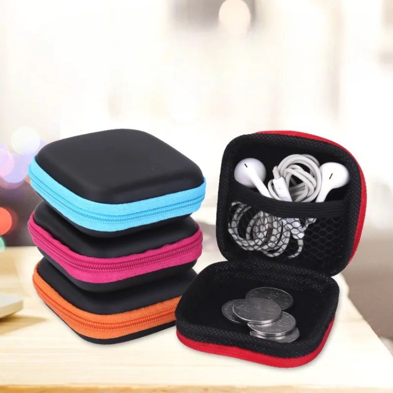 New Mini Square EVA Case Headset Bluetooth-compatible Earphone Cable ...