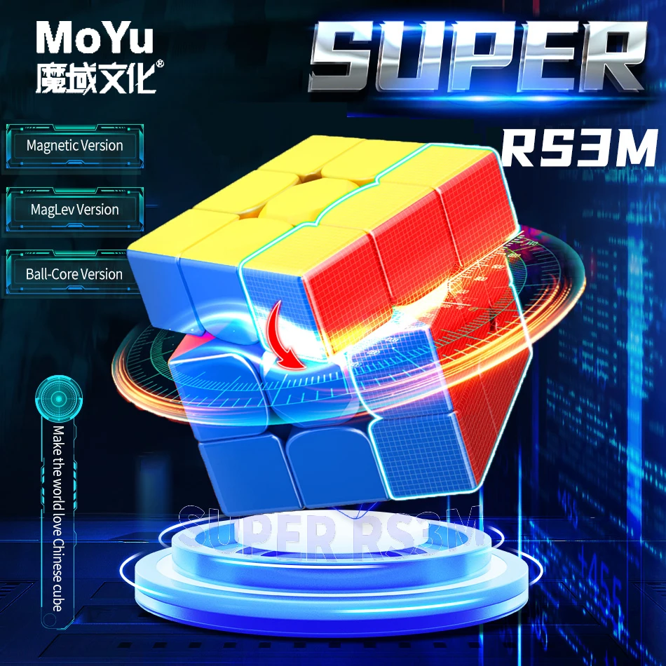 MoYu cubo mágico magnético Super RS3M 2022, 3x3, 3x3, núcleo de bola Maglev, Cubo de velocidad ...