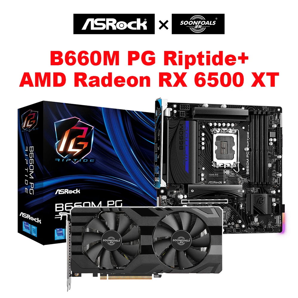 Asrock b660m pg riptide micro atx nova placa mãe conjunto com soonfoals ...