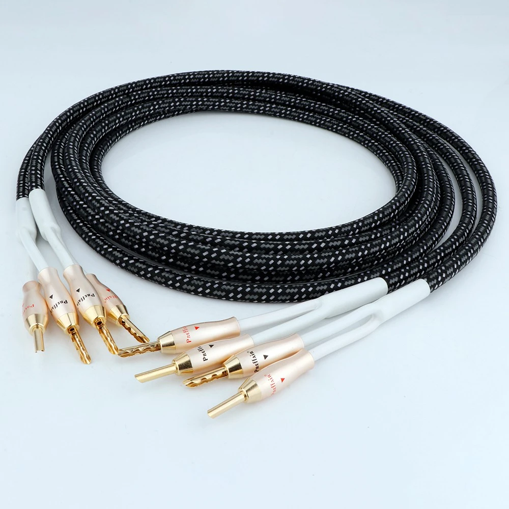 HIFI Silver plated Speaker Cable Hi end OCC Speaker Wire For Hi fi ...