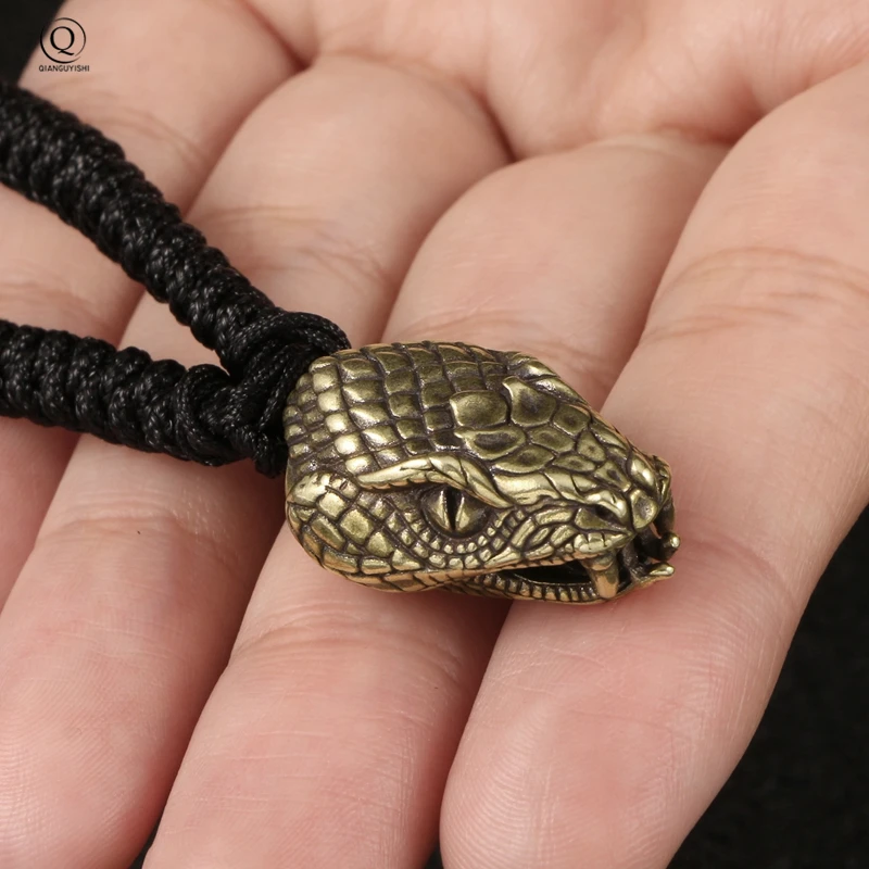 Handmade-Brass-Mini-Python-Snake-Head-Charms-Car-Keyholder-Pendants-DIY ...