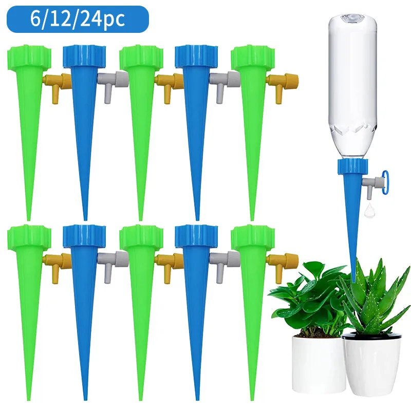 12Pcs/6pcs Self Watering Kits Automatic Waterers Drip Irrigation Indoor ...
