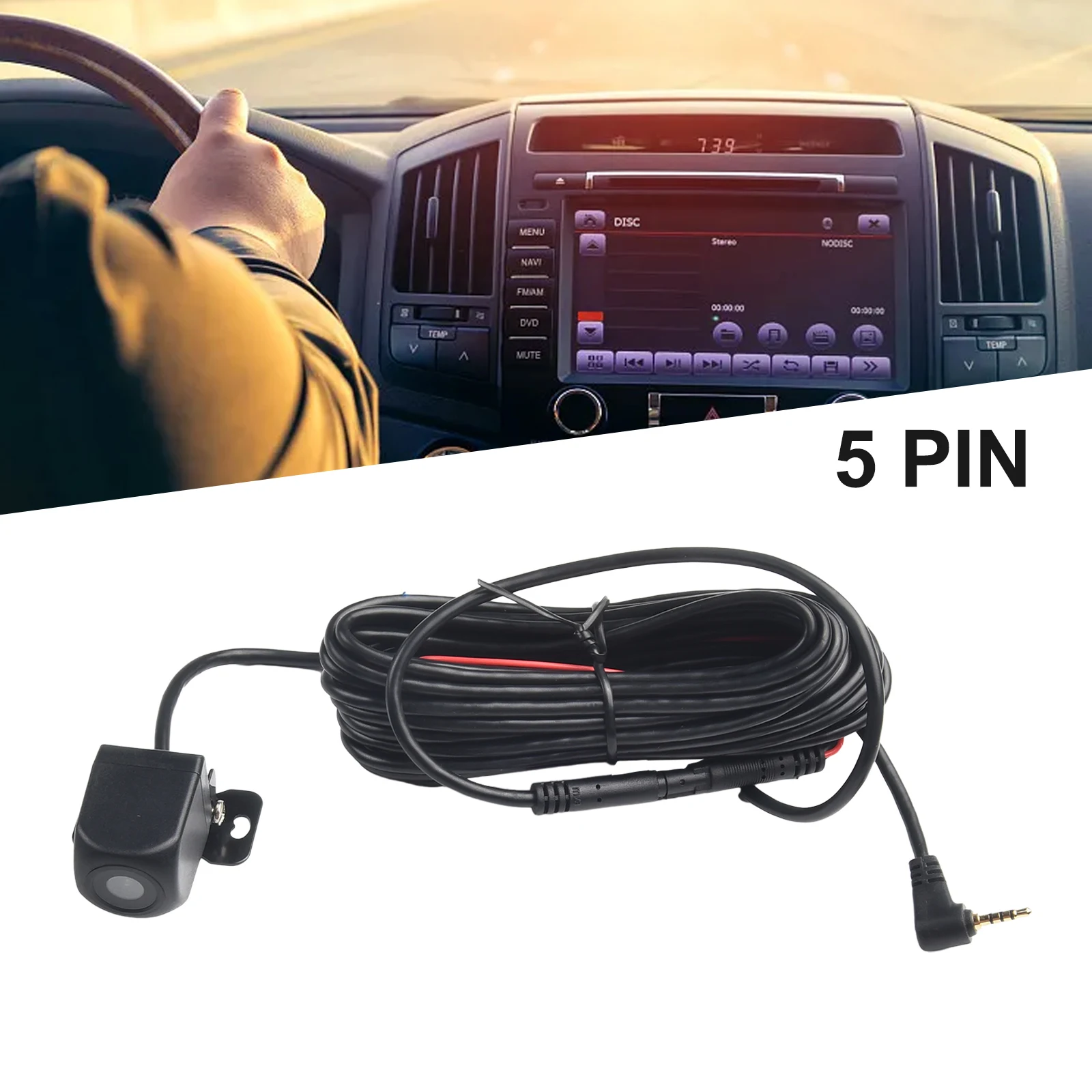 1Pcs-Car-DVR-5Pin-Rear-View-Camera-720P-2-5mm-Waterproof-For-Driving ...