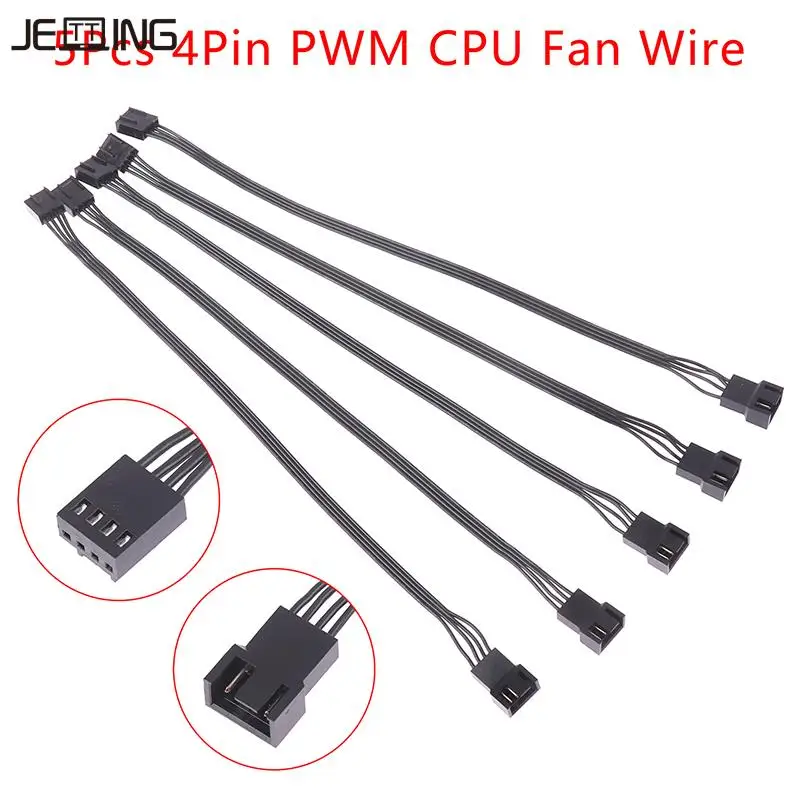 5PCS-4Pin-PWM-CPU-Fan-Wire-Connector-Adapter-Computer-Fan-Extension ...