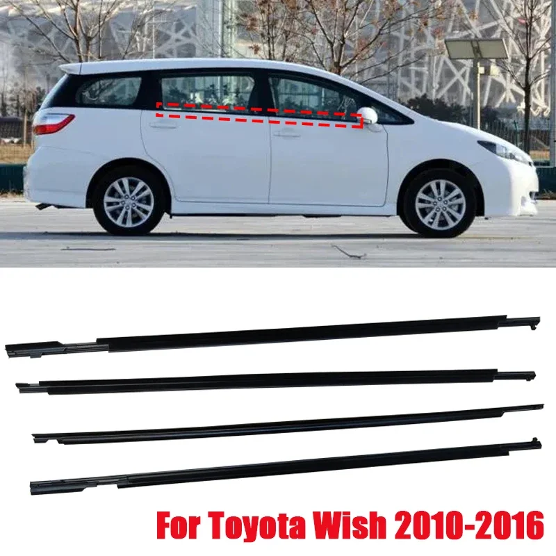 4PCS Car Door Window Glass Window Seal Moulding Trim for Toyota Wish ...