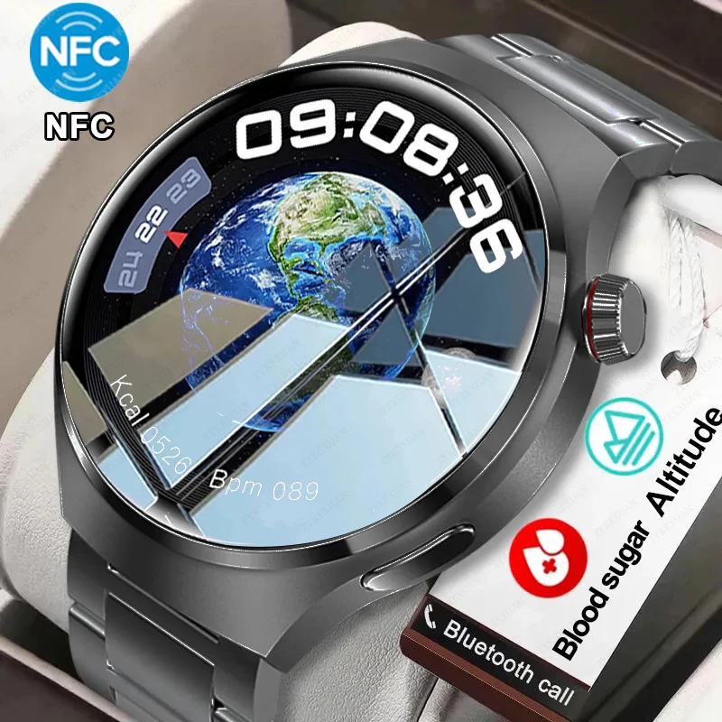 2023-NFC-SMART-Watch-Men-amoled-360-360-HD-screen-Sugar-BT-Call-Watch-4 ...