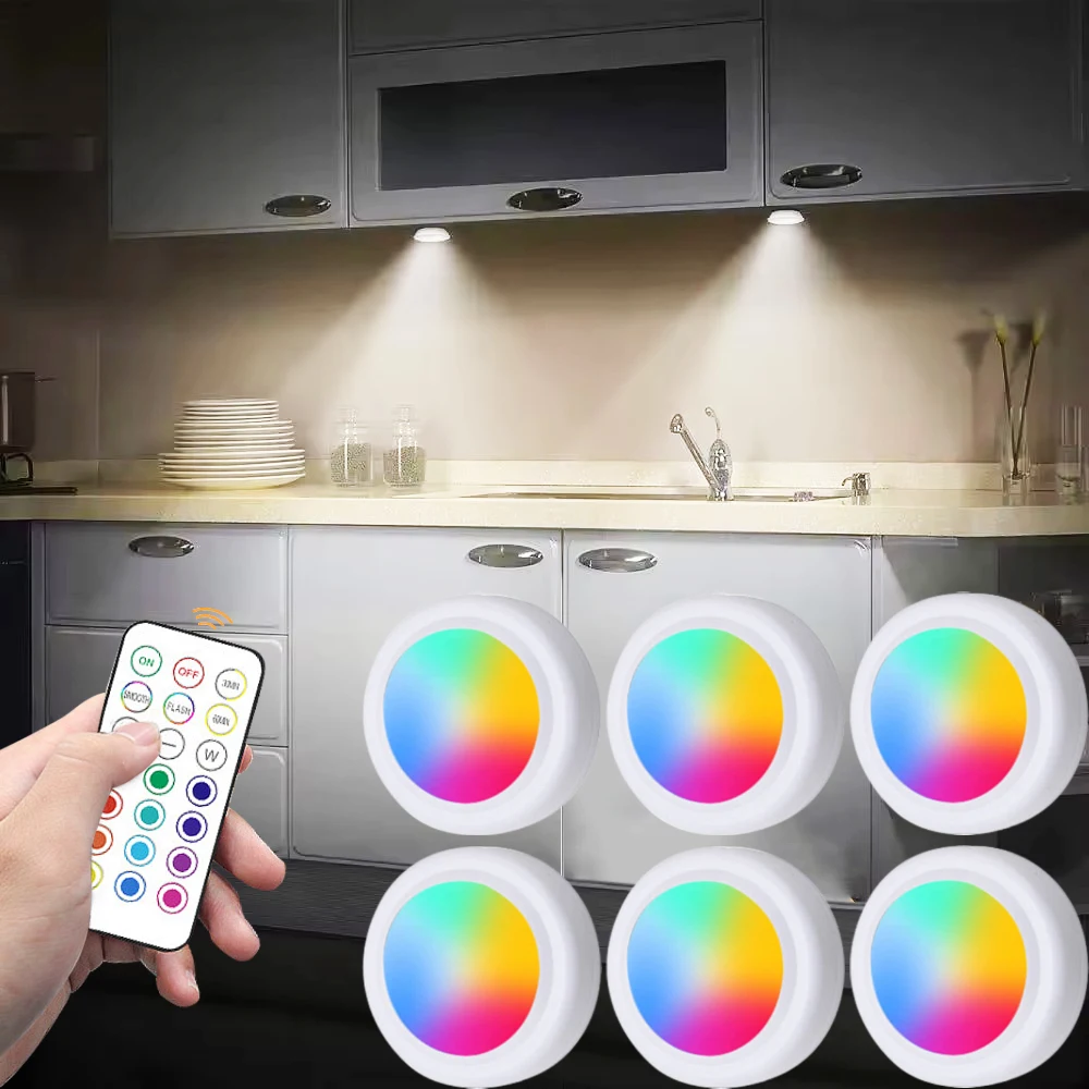 Under-Cabinet-Lights-Wireless-with-Remote-Control-LED-Touch-Dimmable ...