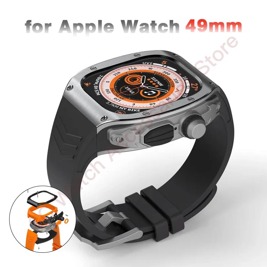 Luxury-Stainless-Steel-Case-Modification-Kit-for-Apple-Watch-Ultra-2 ...