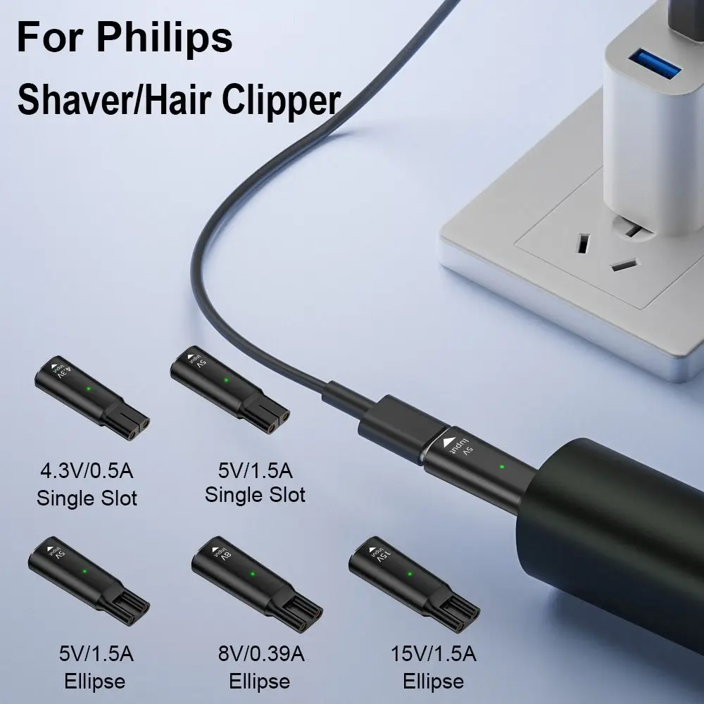 Shaver-Power-Adapter-for-Philips-Hair-Clipper-Type-C-Charging-Converter ...
