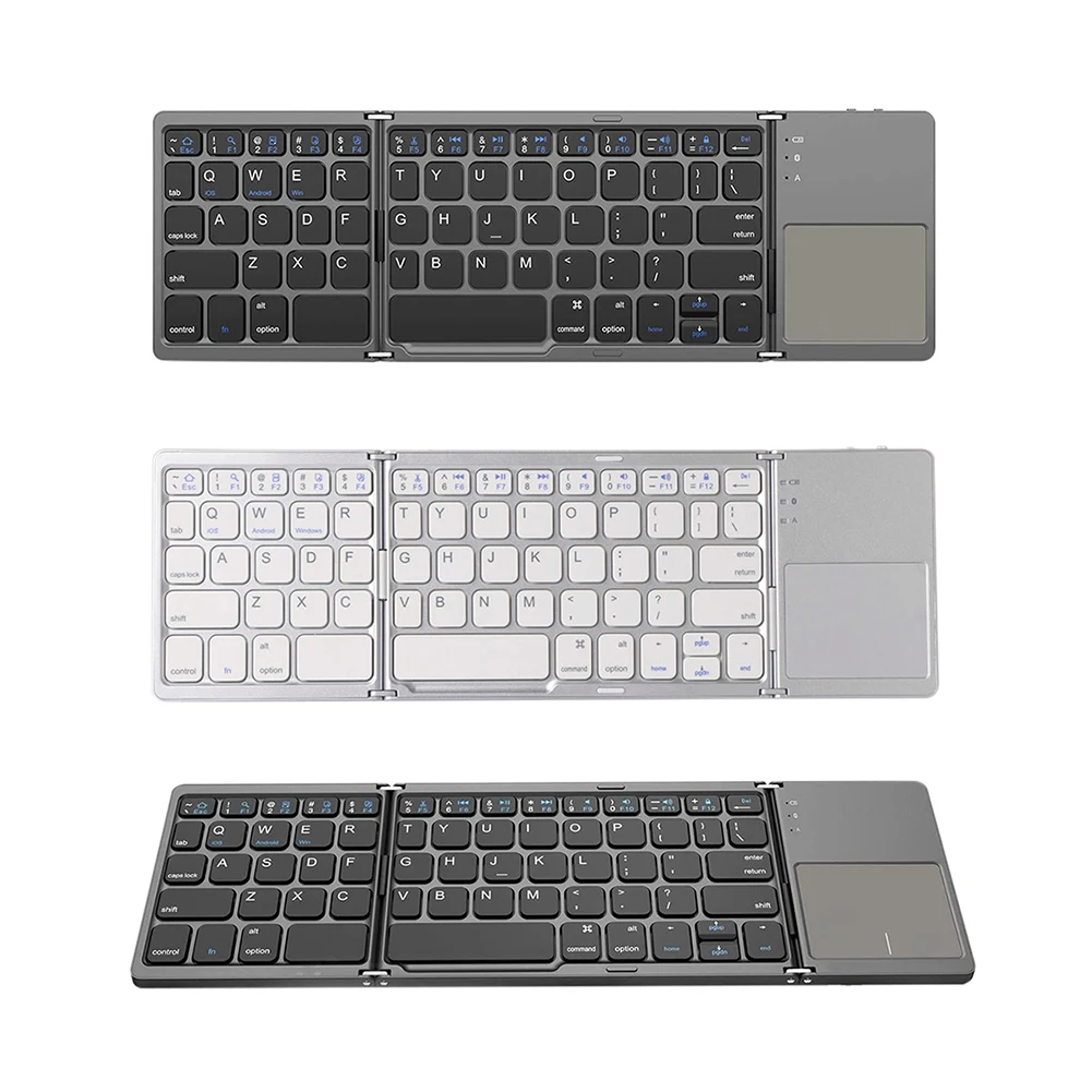 Foldable-Keyboard-With-Touchpad-Wireless-Keyboard-Lightweight-Dustproof ...
