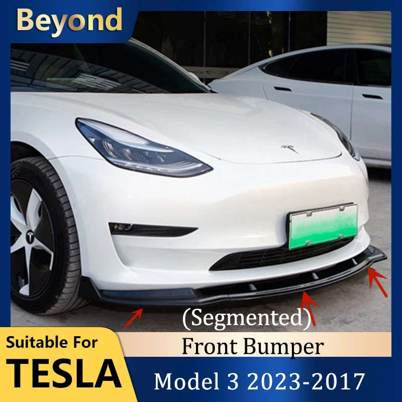Car-Front-Lower-Bumper-Lip-Spoiler-For-Tesla-Model-3-Front-Bumper-Lip ...