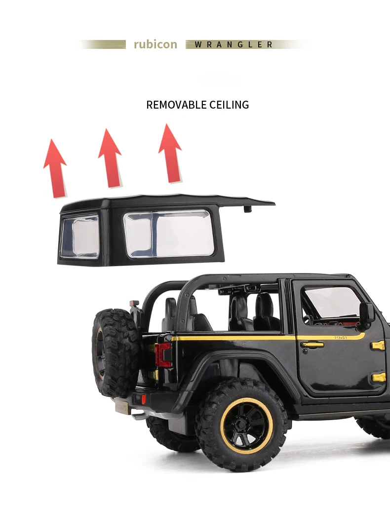 Jeep Wrangler Rubicon 1941 Off-Road 1:32 Ölçekli Model Araba ...