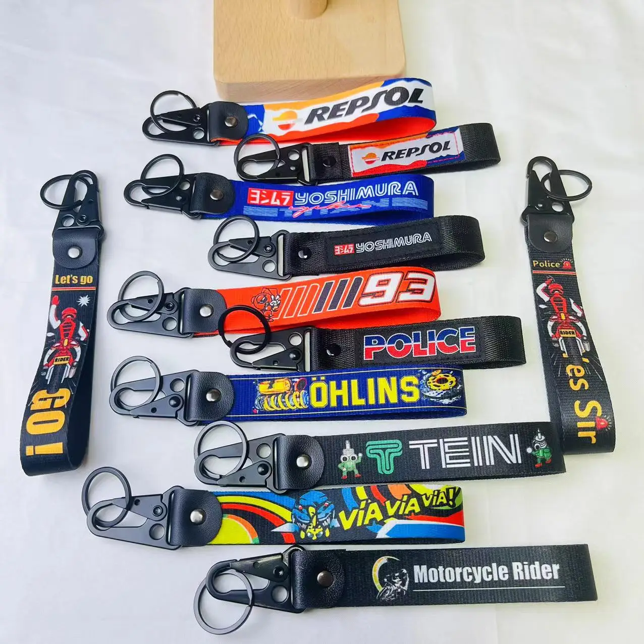 Motorcycle-Keychain-Racing-Bike-Keyring-Nylon-Lanyard-Cool-Key-Tag-For ...